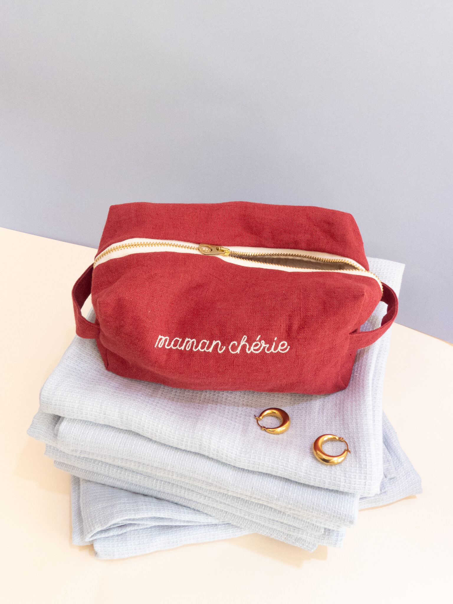 Trousse de bain personnalisable | Couleur Rhubarbe nähen