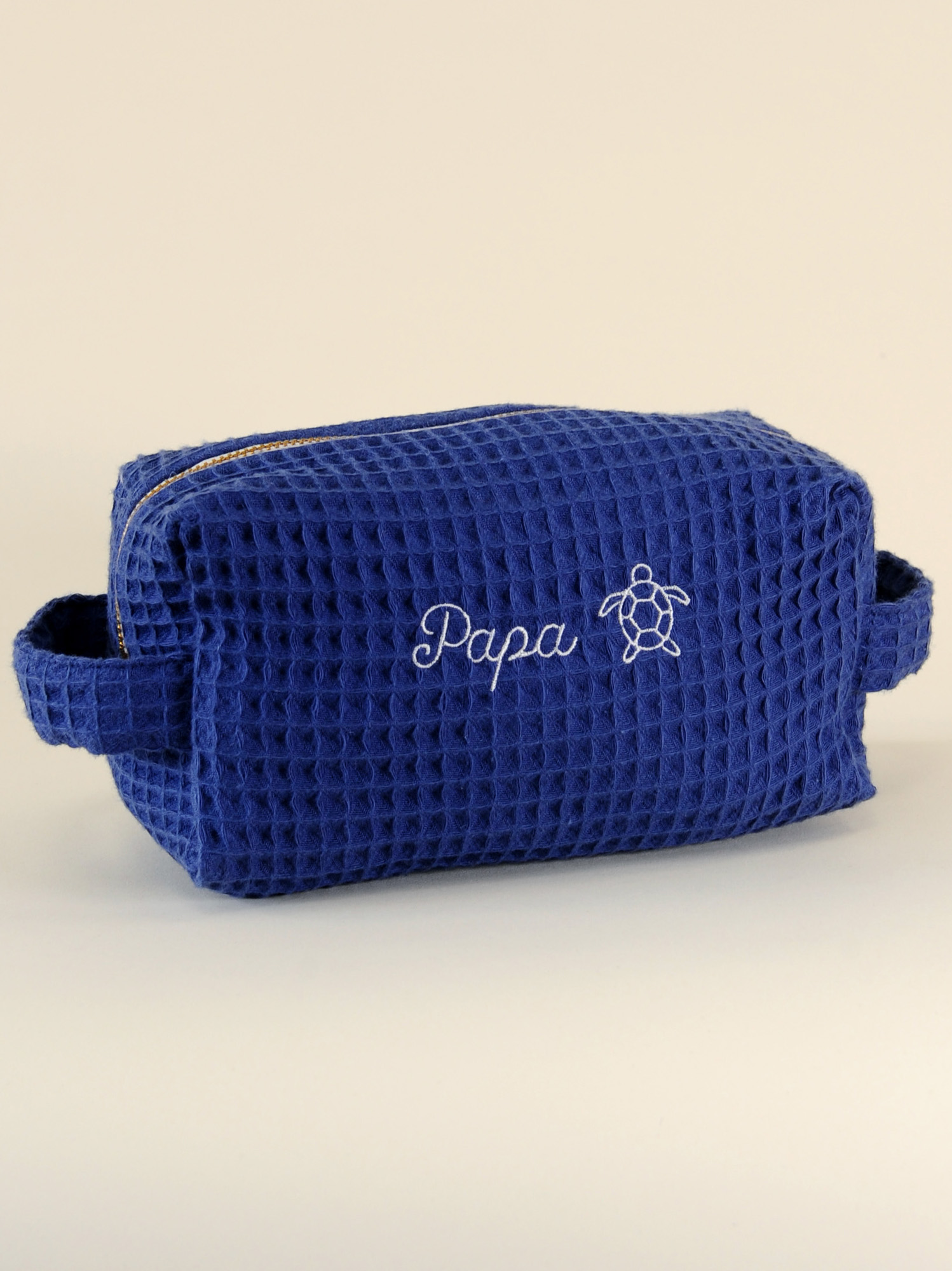 Trousse de bain personnalisable | Nid d'abeille Bleu nähen